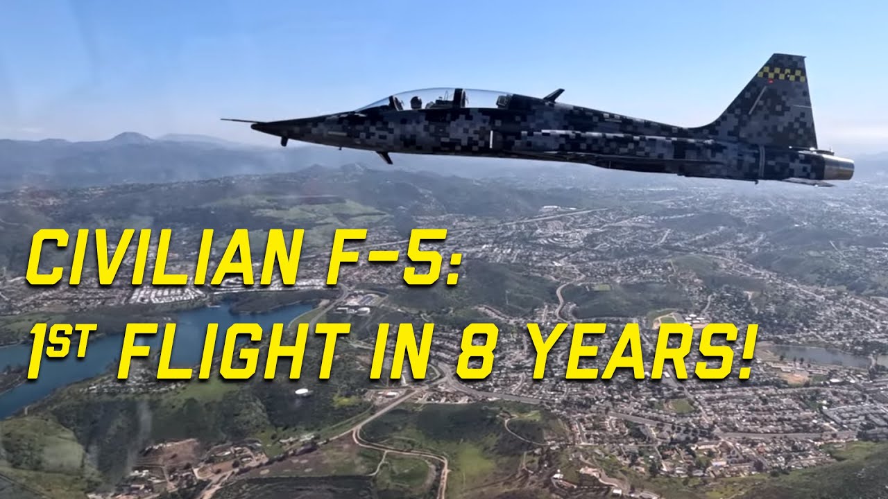 Private F-5 first Flight following 8-Year Restoration - YouTube