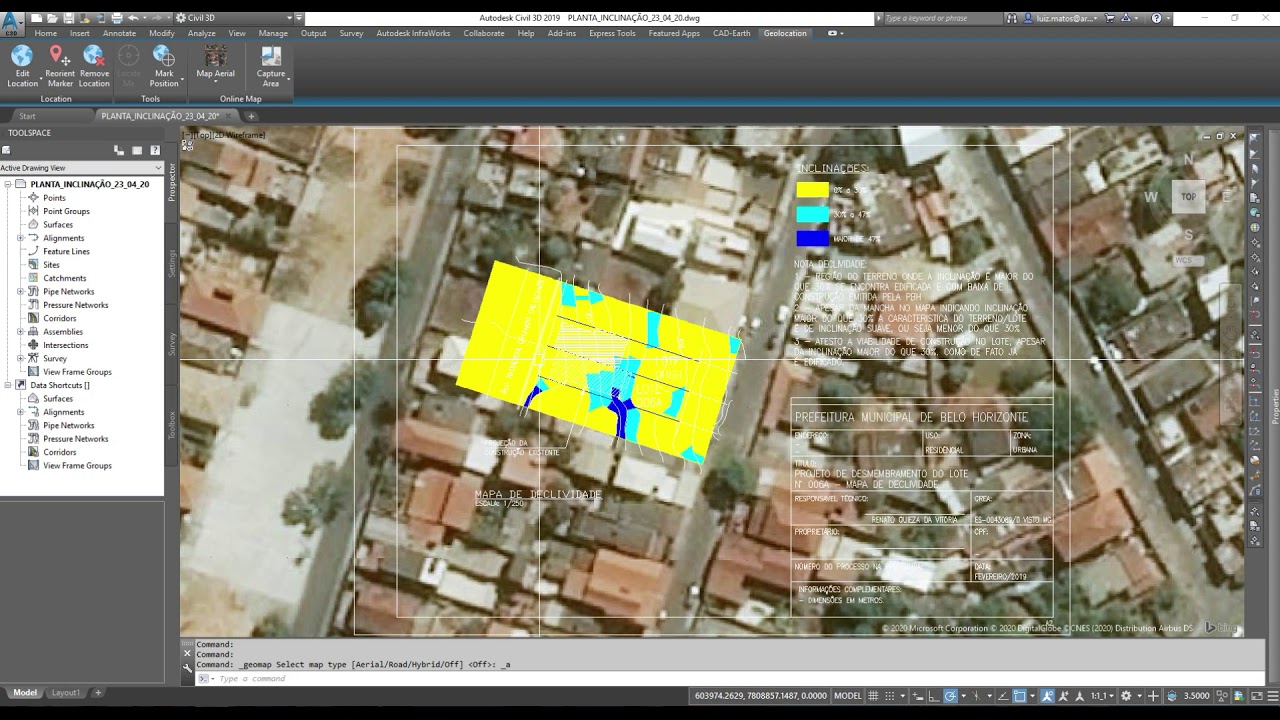 Geolocation Civil 3D - YouTube