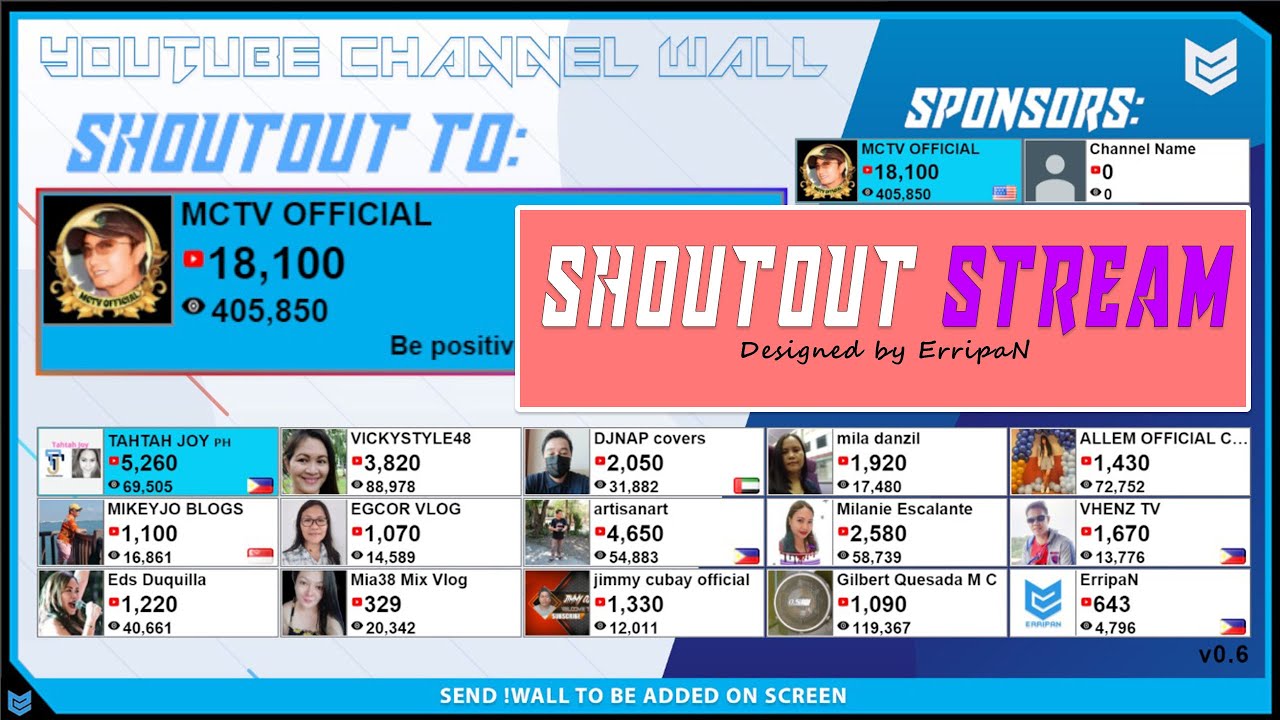 Shoutout Live Stream | Promote Your Channel - YouTube