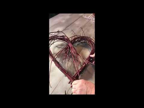 Heart Wreath Tutorial - YouTube