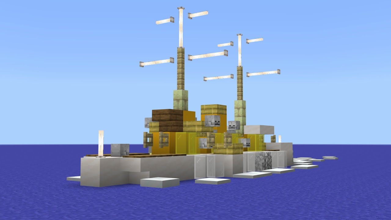 Minecraft USS Texas (1892) | Texas Class a Pre-Dreadnought Battleship ...