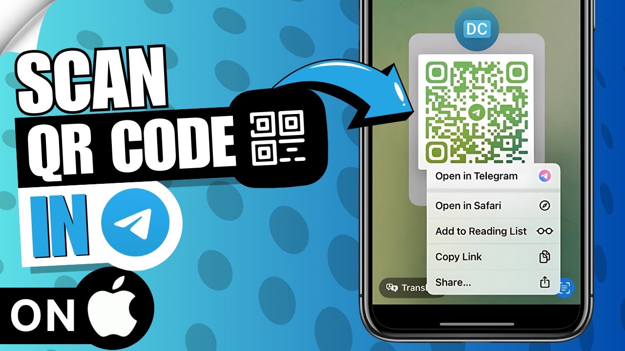 How to Scan QR Code on Telegram iOS 📲 | Telegram QR Scan Tutorial - YouTube