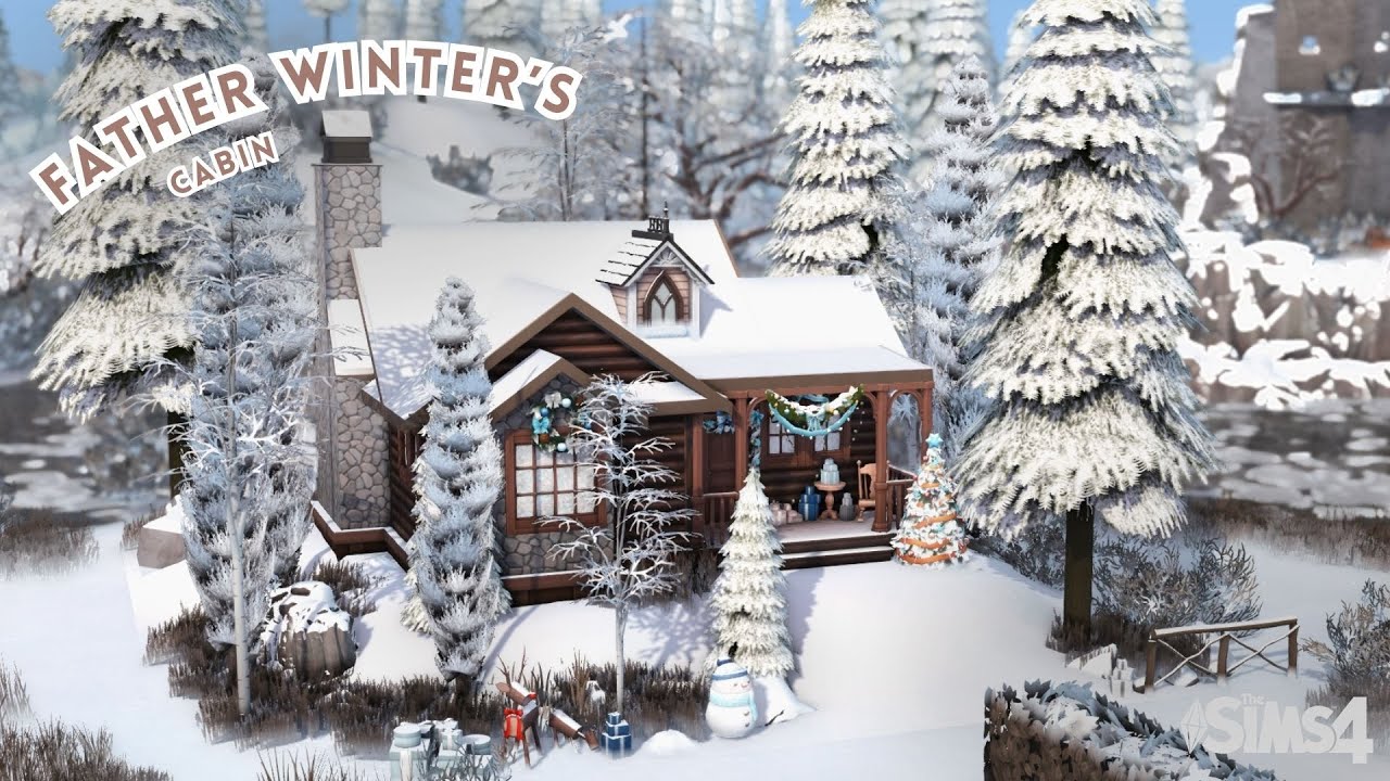 Father Winter's Cabin🎅🏻 | The Sims 4 Build | Relaxing Stop Motion | No ...