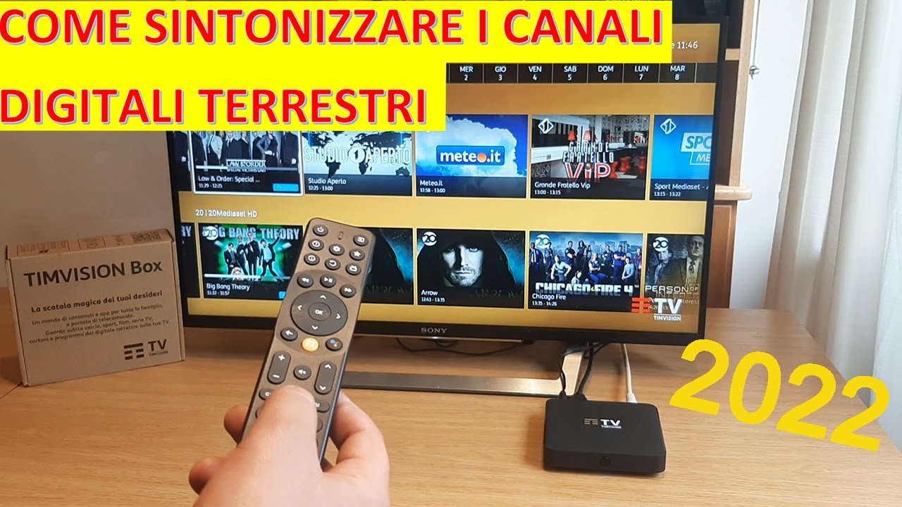 TIMVISION Box 2022 - Come sintonizzare i canali digitali terrestri DVB ...