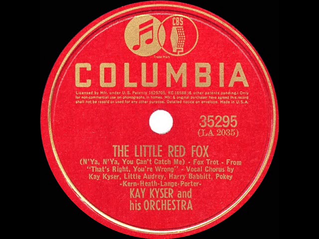 1940 HITS ARCHIVE: The Little Red Fox - Kay Kyser Chords - Chordify