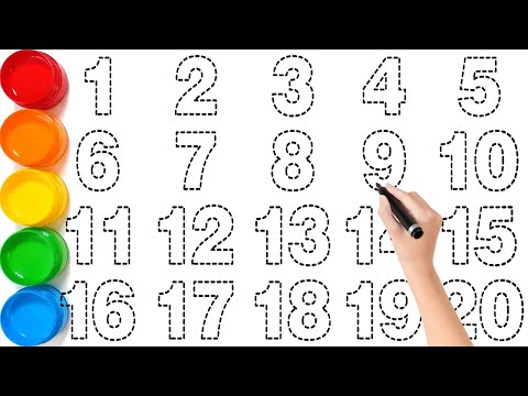 123456789 Drawing for Kids || Learn to Draw Numbers 1 to 20 || Easy Step by Step Draaw || Ks Art