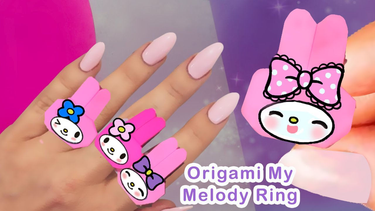Fold Your Favorite Tune: Easy Origami My Melody Ring 🇨🇦🇺🇸🇪🇺 - YouTube