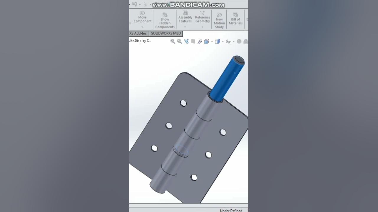Door Hinge Assembly for sheet metal #solidworks #youtubeshorts - YouTube