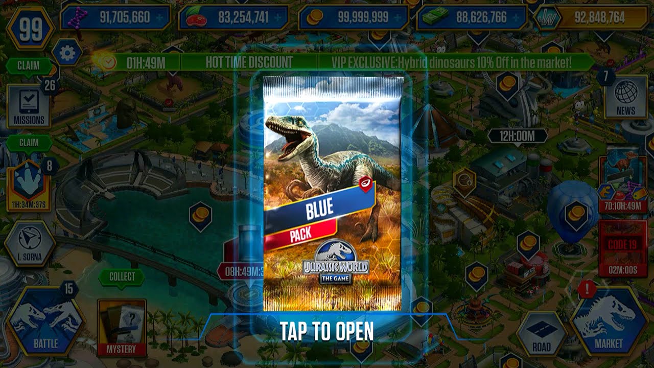 BLUE PACK BLUE TOURNAMENT (JURASSIC WORLD) - YouTube