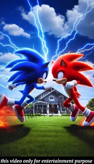 "blue sonic vs red sonic🤯 koon jeetega #avengers #sonic #ytshorts - YouTube