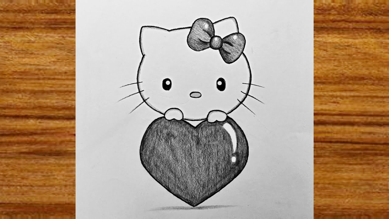 Easy drawing tutorial - How to draw Hello kitty step by step for ...
