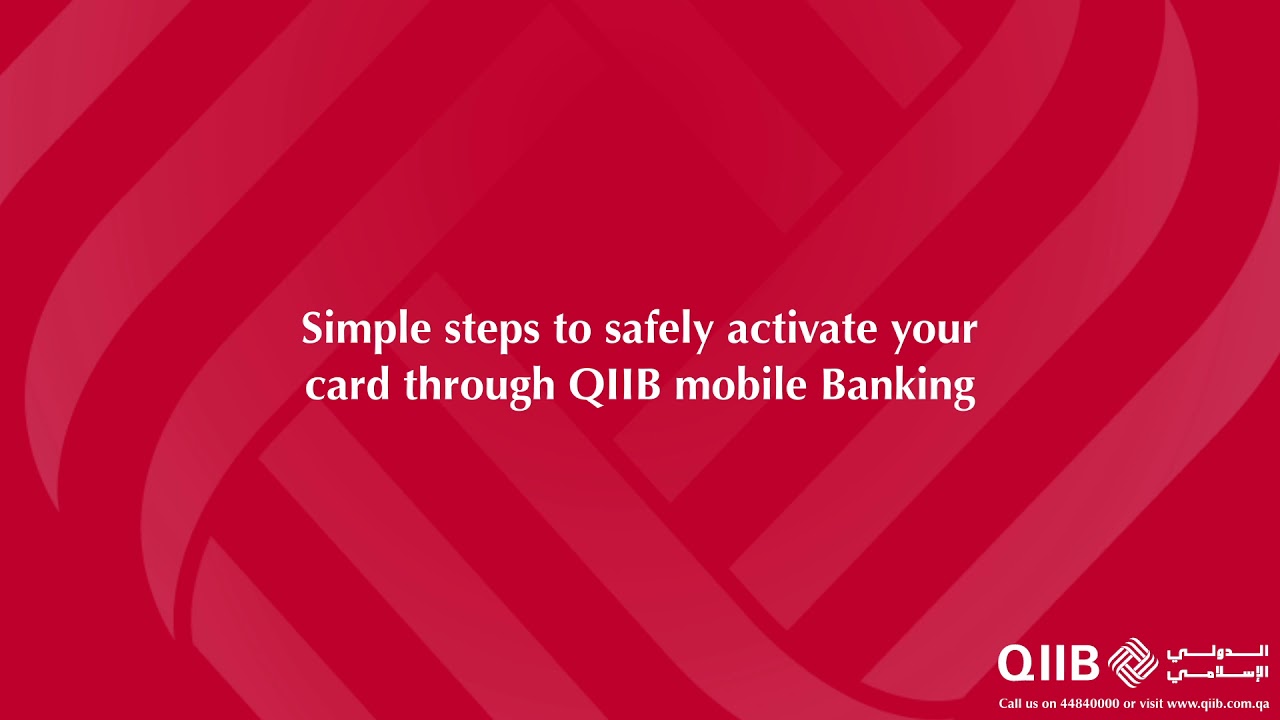 Activate card through QIIB mobile banking - YouTube