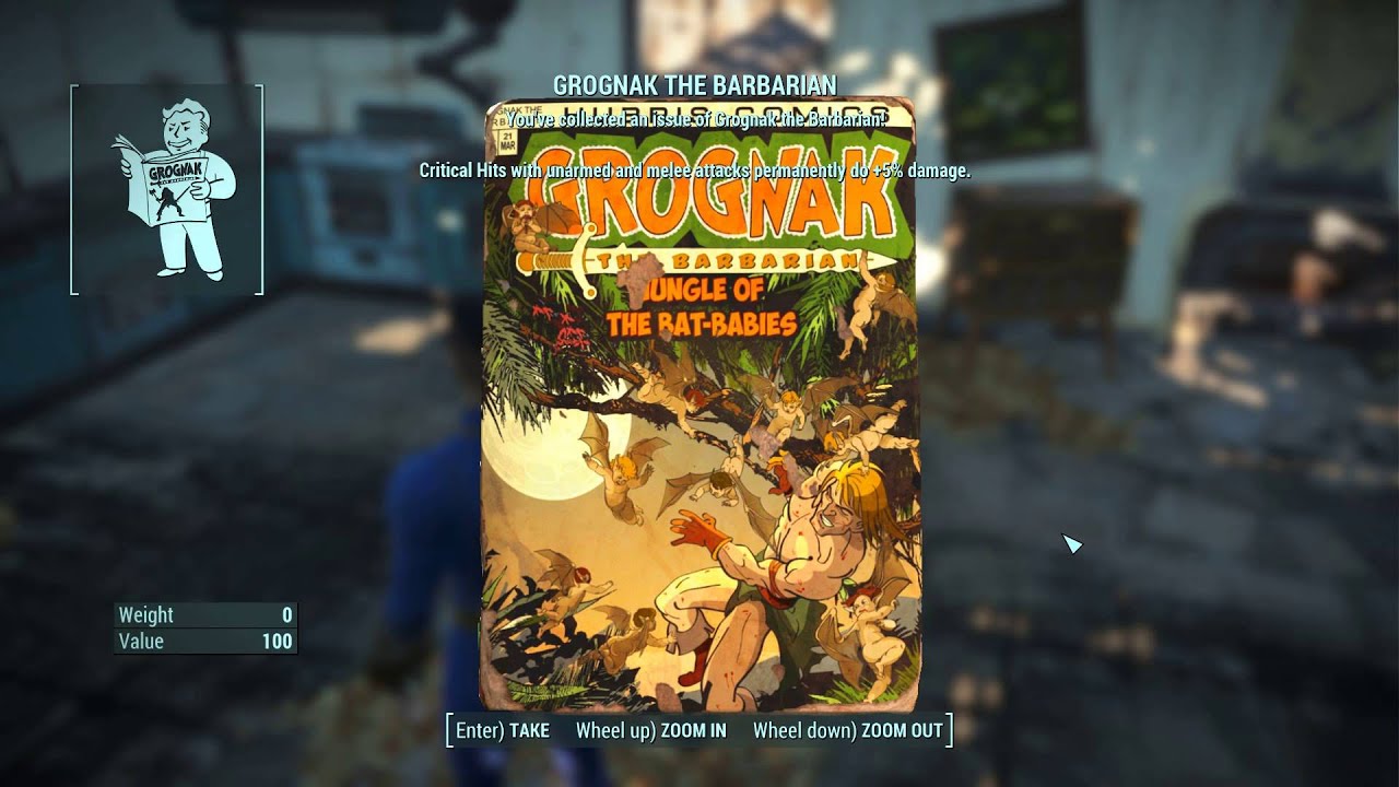 Fallout 4 Grognak The Barbarian Comic Location - YouTube