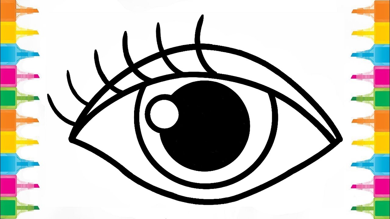 How to Draw Eyes for Kids and Toddlers👁️🎨 Learn English Colors - YouTube