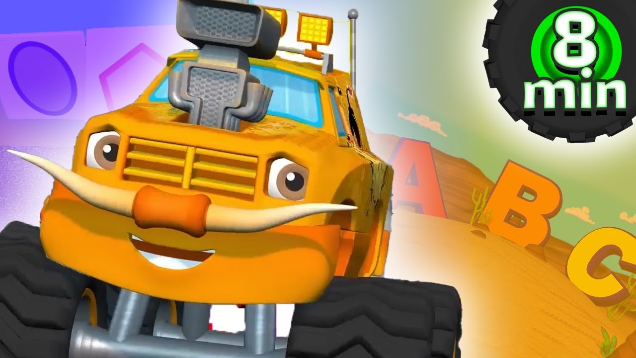 Alphabet, Shapes and Colorful Trucks! | Monster Truck Learning Videos ...