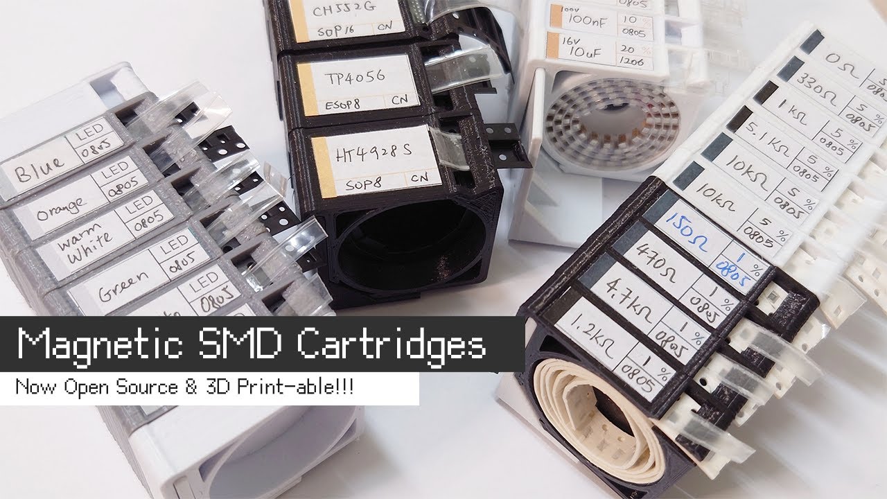 Magnetic SMD Organizer / Storage Cartridge (Open source & 3D Printable ...
