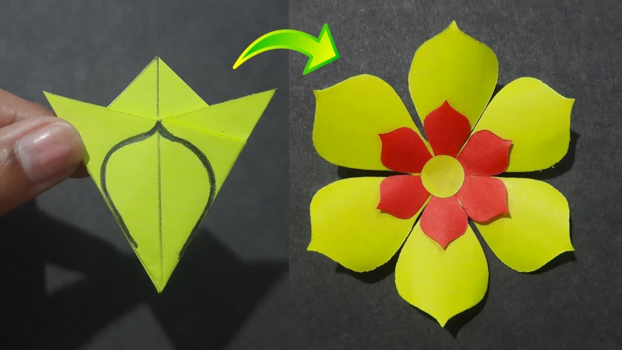 Easy Paper Flower Making Idea | How To Make Paper Flower Easy ...