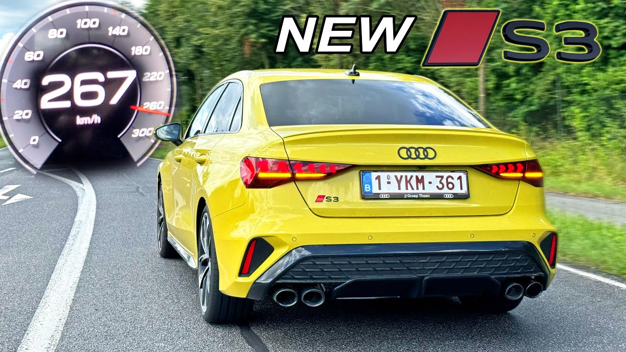 ALL NEW AUDI S3 8Y Facelift // 0-100 100-200 TOP SPEED SOUND & POV ...