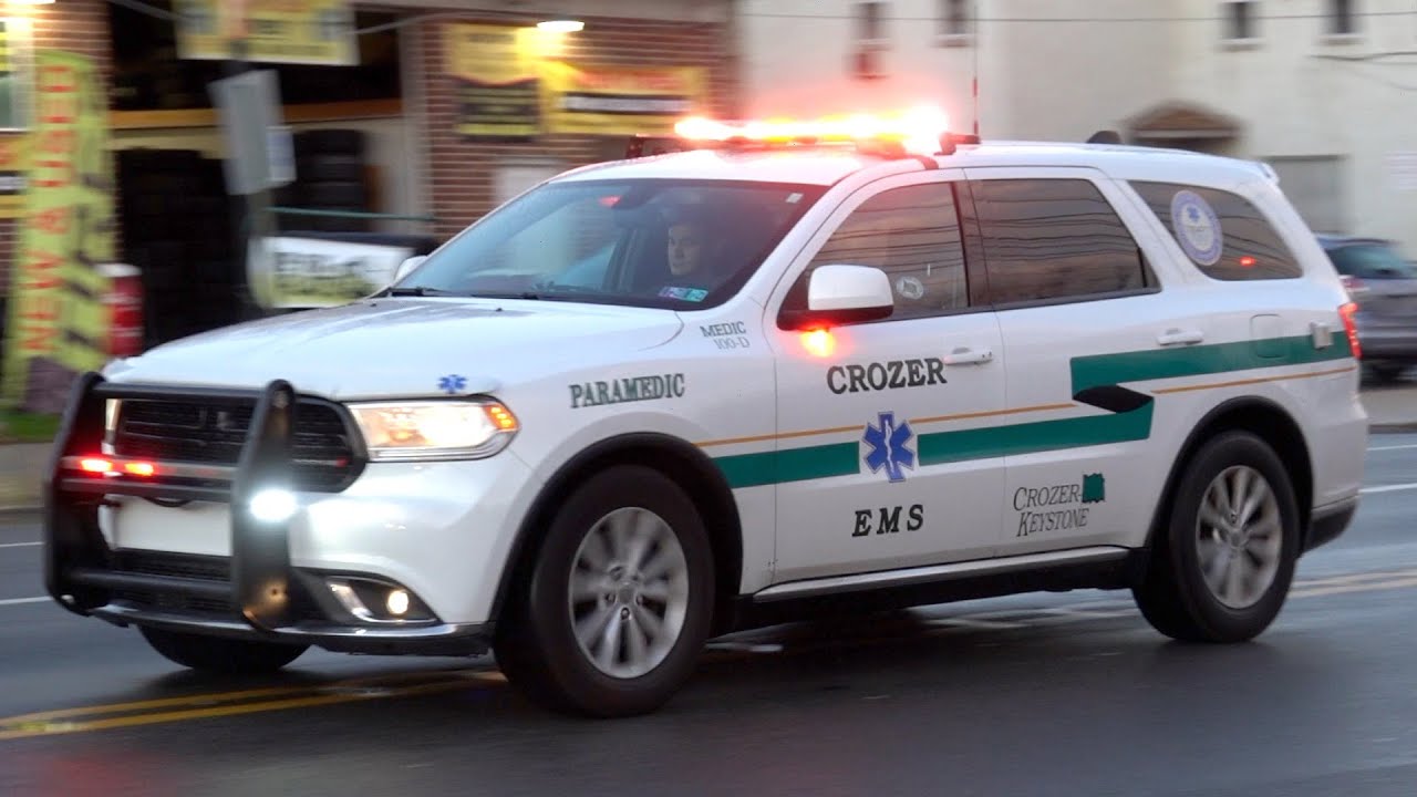 Crozer EMS Medic 100D Responding - YouTube