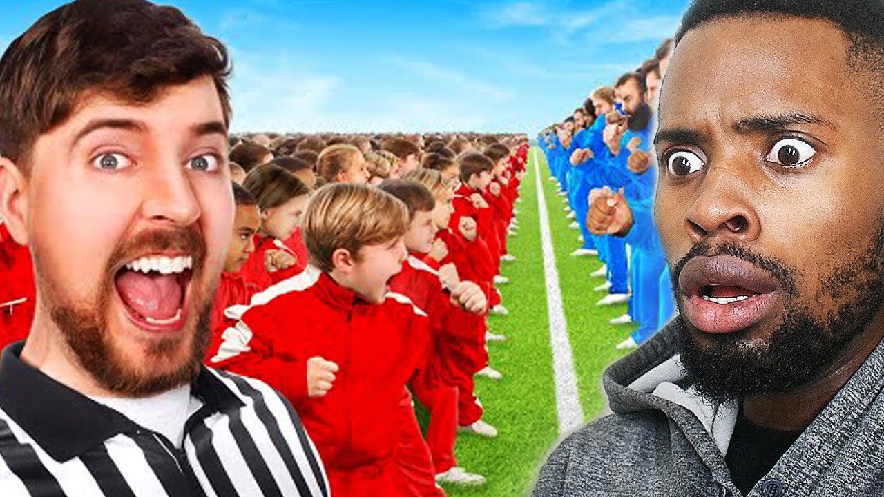 DuckyDee Reacts to 100 Kids Vs 100 Adults For $500,000 - YouTube