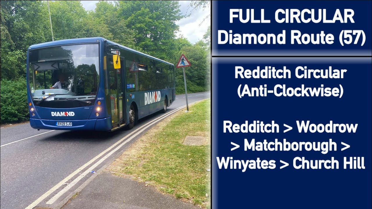 ROUNDTRIP | Diamond Route (57) Redditch Circular (Anti-Clockwise) - YouTube