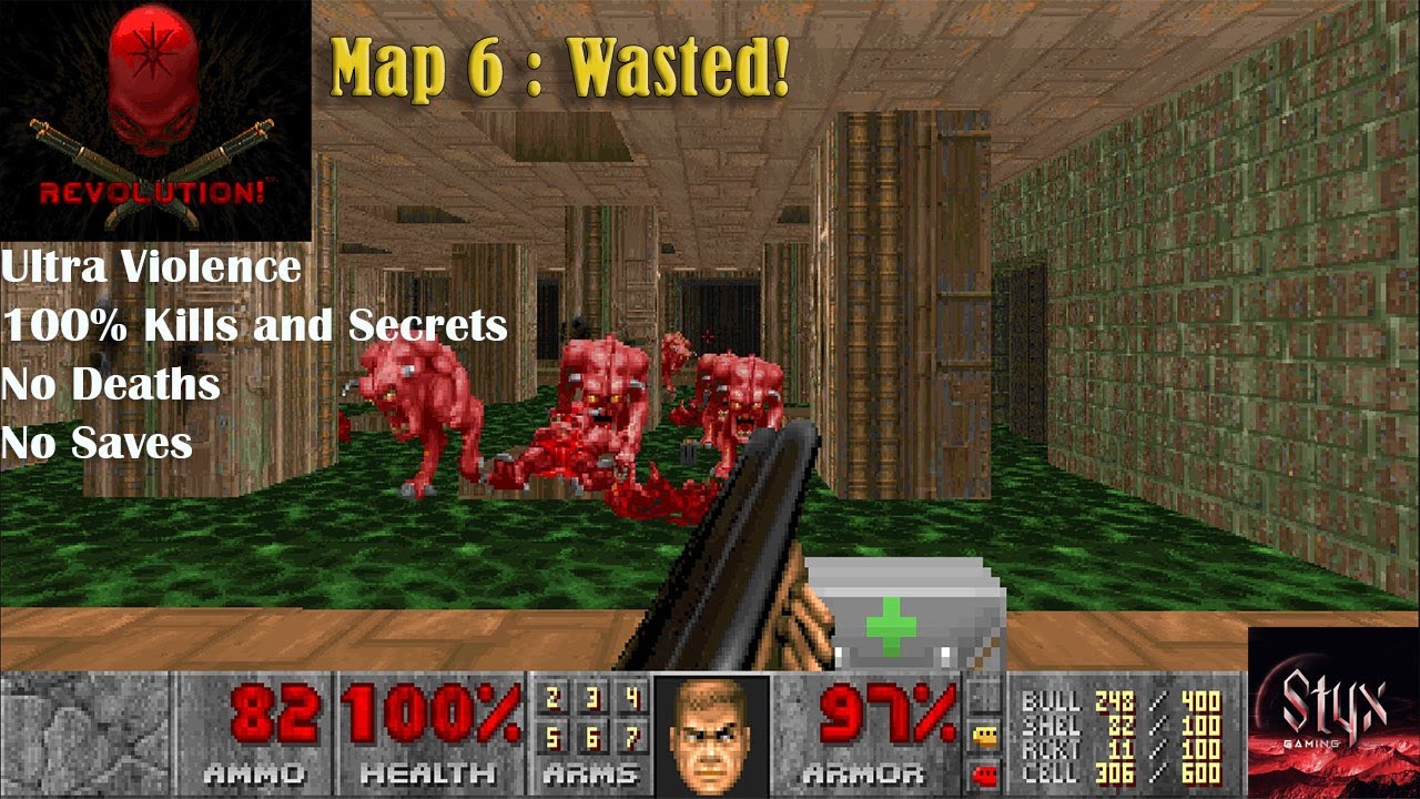 Doom 2 Revolution! Map 6 : Wasted! ( Ultra Violence 100% ) - YouTube