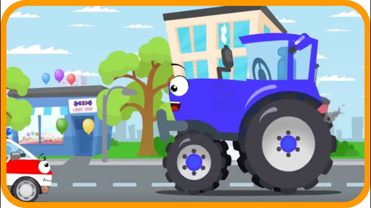 The Blue Tractor Russian, Learn Animal Sounds and Colors - Educational ...
