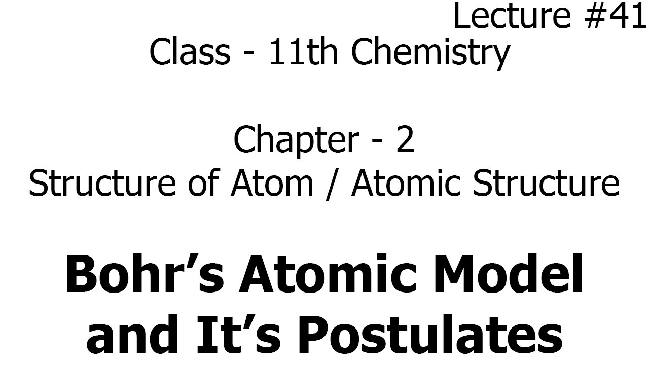 Bohr's atomic model & postulates | structure of atom | atomic structure ...