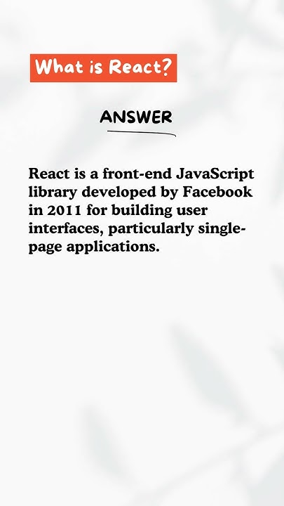 What is React? - Explained! #shorts #ytshorts #codewithchitra - YouTube