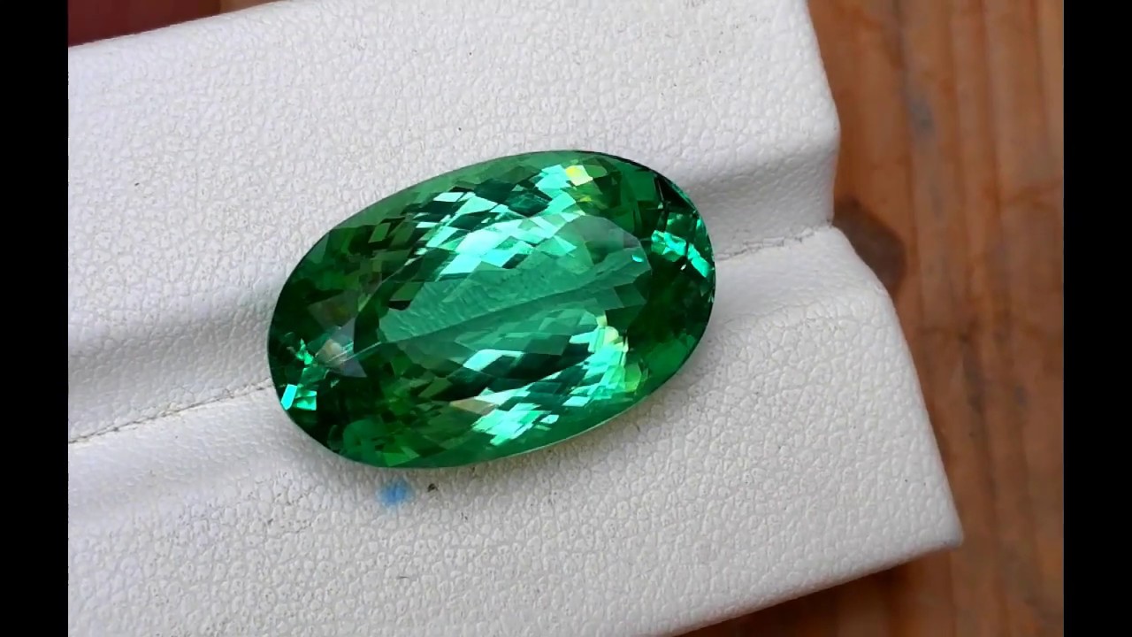 Kunzite, 18.55 Carats Very Amazing Green Spodumene Kunzite Gemstone ...