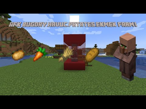 Afk Buğday,Havuç,Patates,Ekmek Farm'ı I Bölüm 7 I Minecraft Bilgiler I Minecraft 1.21