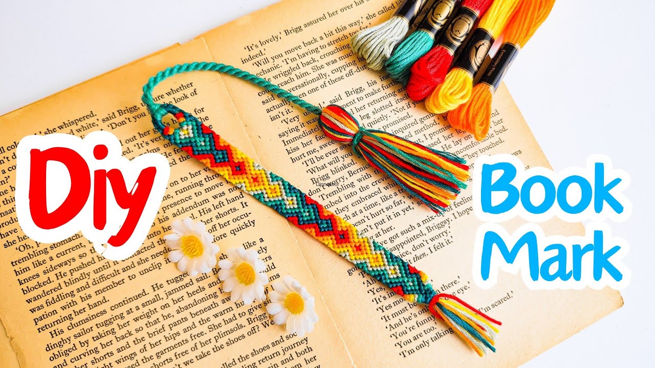 How to Make a Bookmark and a Tassel | Knotted Friendship Bookmark - YouTube