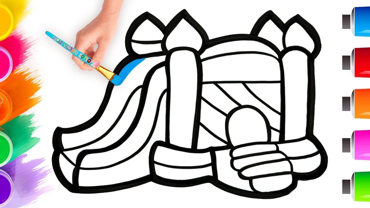 How to Draw an Inflatable House | Easy Drawing for Beginners - YouTube