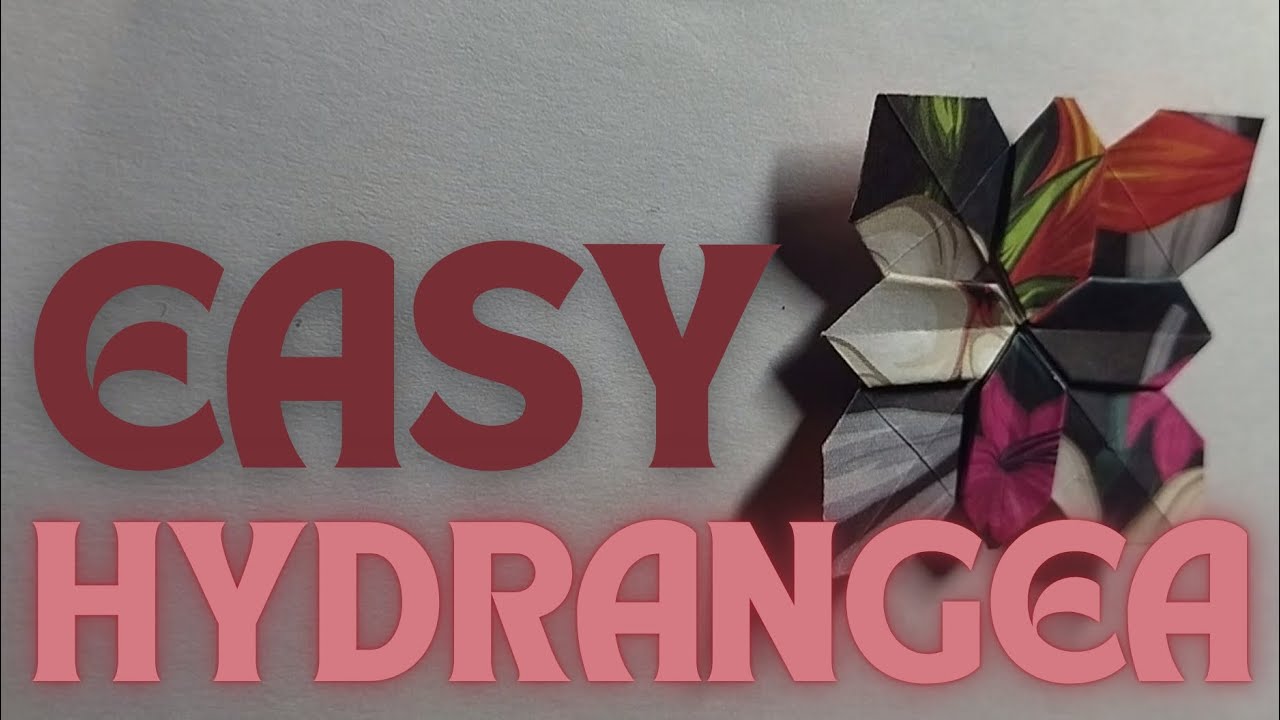 HOW TO MAKE AN EASY ORIGAMI HYDRANGEA #origami - YouTube