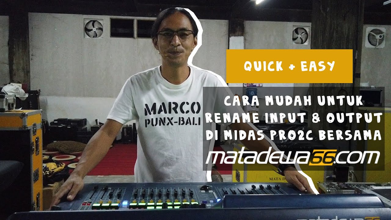 RENAME INPUT DAN OUTPUT DI MIDAS PRO2C - YouTube
