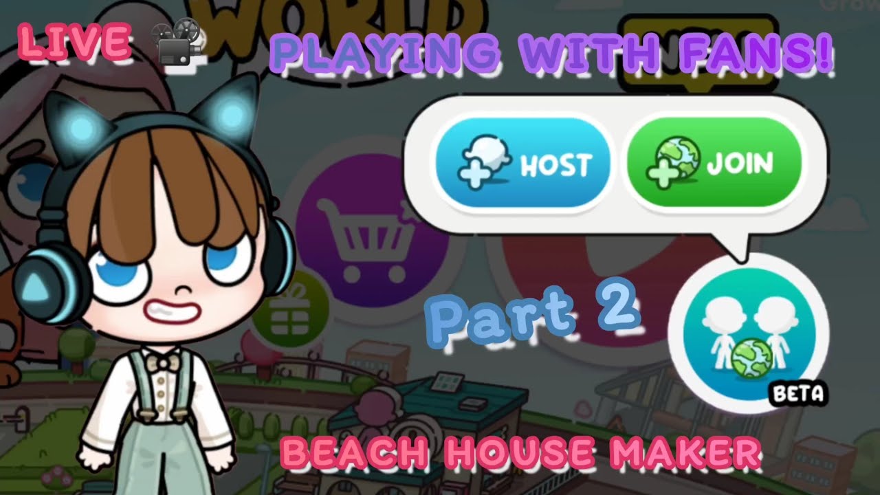 [LIVE] PLAYING WITH FANS "BEACH HOUSE MAKER" PART 2 MULTIPLAYER MODE ...