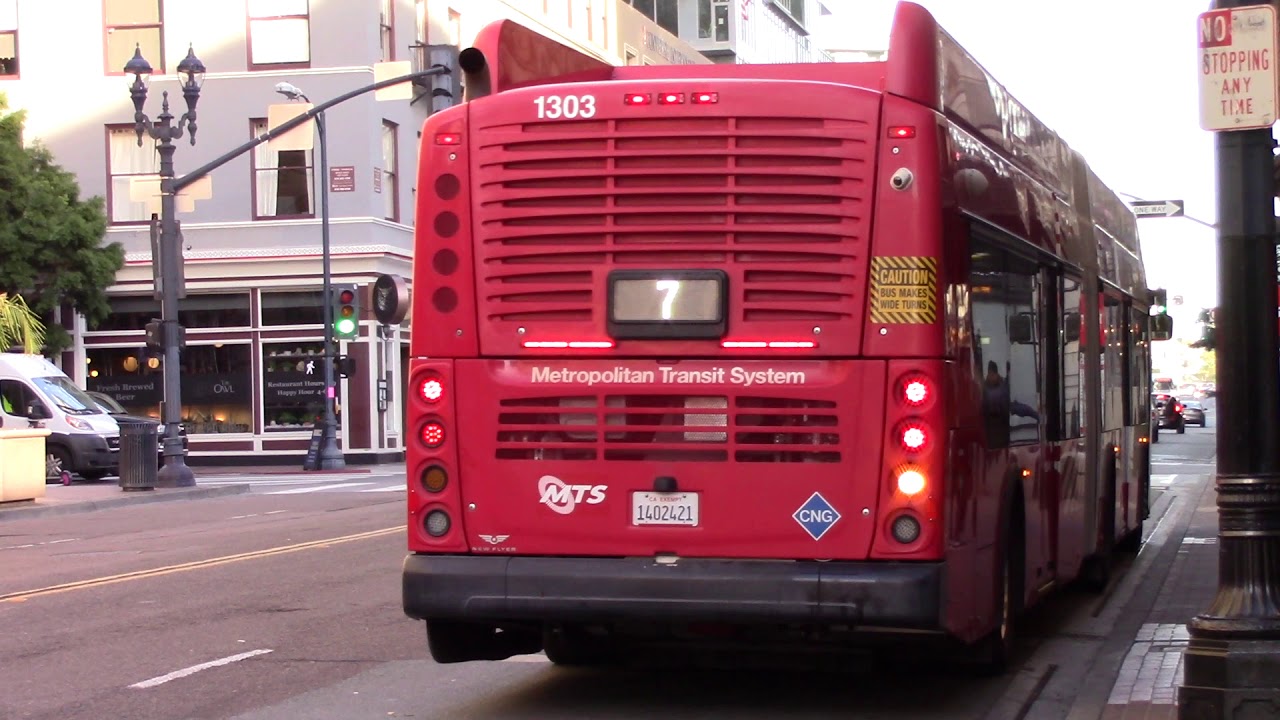 MTS Bus - New Flyer XN60 Route 7 #1303 - YouTube