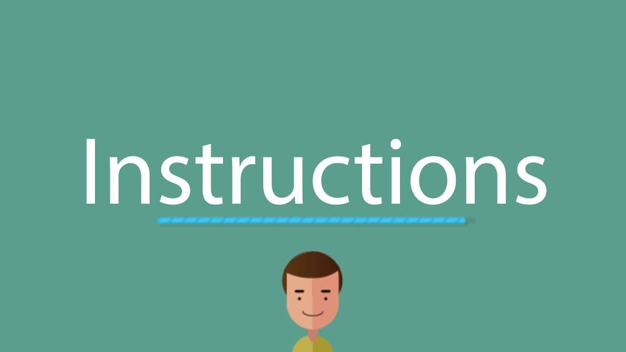 How to say Instructions - YouTube