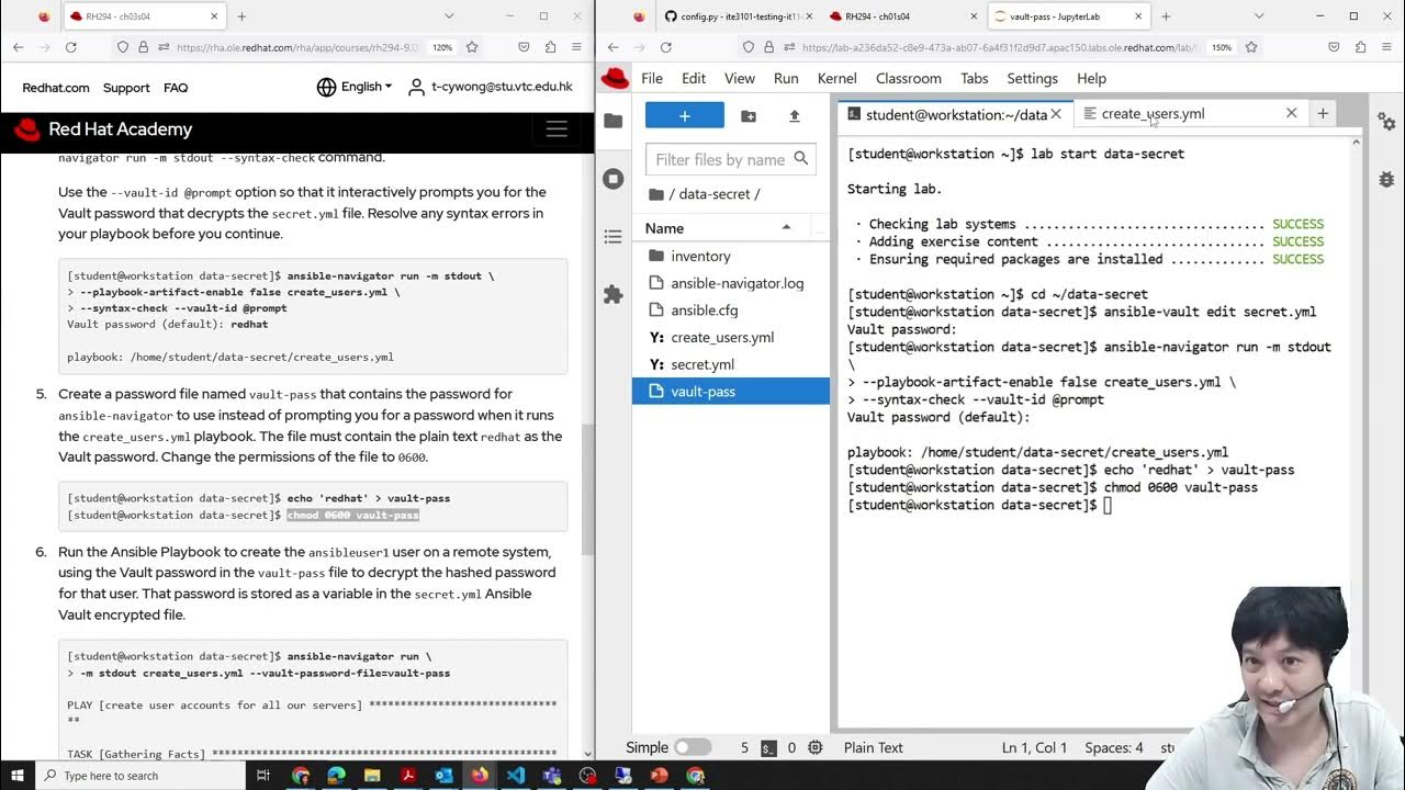 Section 3.4 Guided Exercise Managing Secrets - YouTube