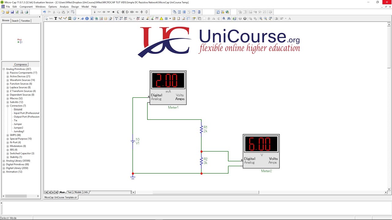 Simple DC Resistive Network - YouTube