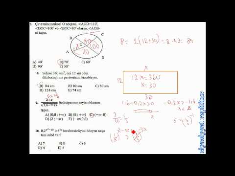 7 Aprel 2019 buraxlış Riyaziyyat həlləri