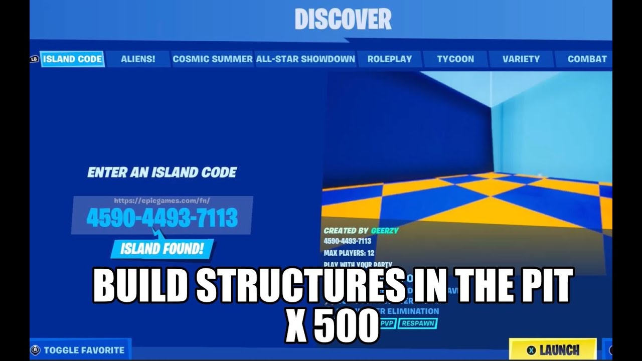 Fortnite Challenge - Build structures in The Pit x500 - Chapter 2 ...