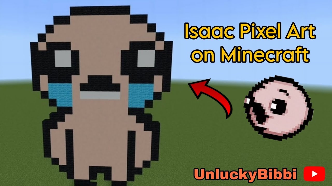 Isaac Pixel Art | Minecraft #1 - YouTube