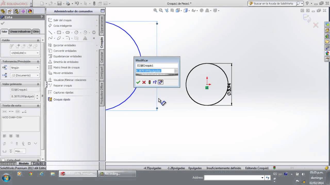 Tutorial 4 SolidWorks Trabajando con Circulos - YouTube