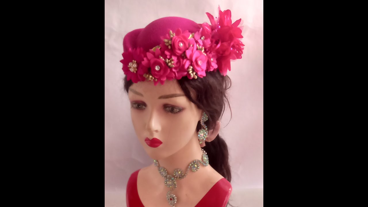 How to make Bishop cap fascinator - YouTube