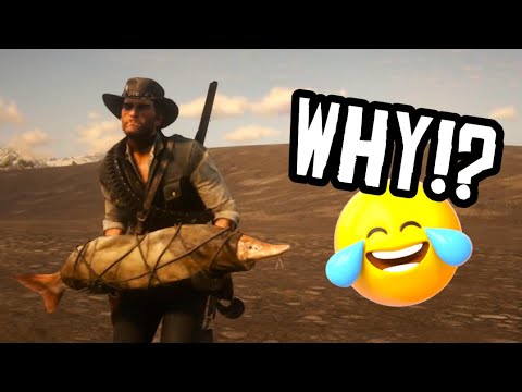 WHY does John run like this holding a fish? #rdr2 #funny #johnmarston # ...