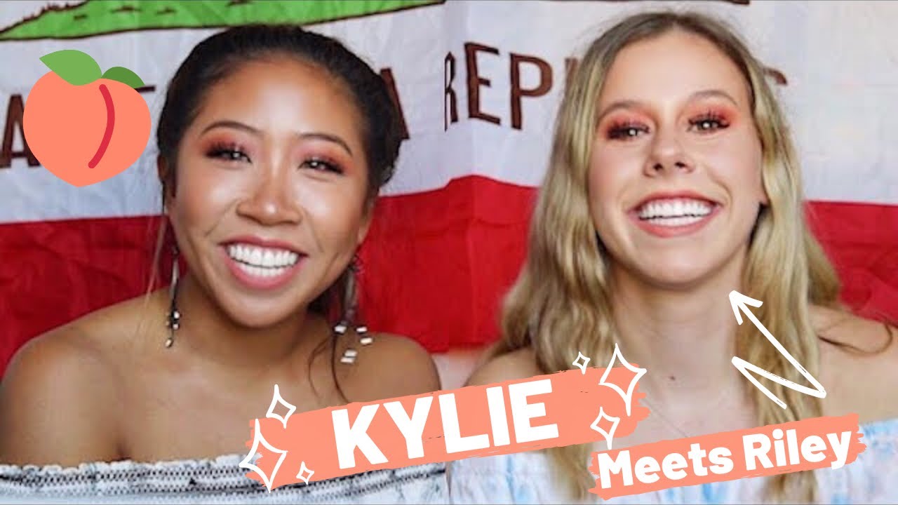 Peachy Glam ft. Kylie Cosmetics with Riley! | Alanna Tran - YouTube