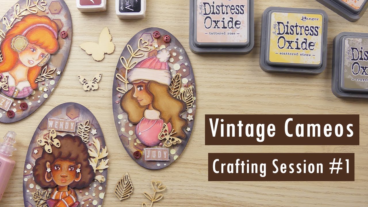 Vintage Mixed Media Cameo Canvas: Crafting Session 1 - YouTube