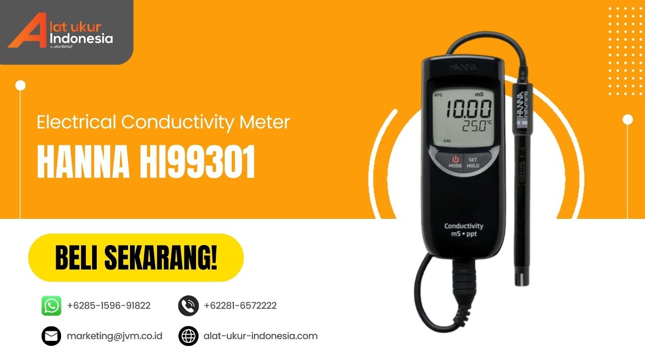 ️JUAL!! EC Meter HANNA HI99301 | WA 085-1596-91822 - YouTube