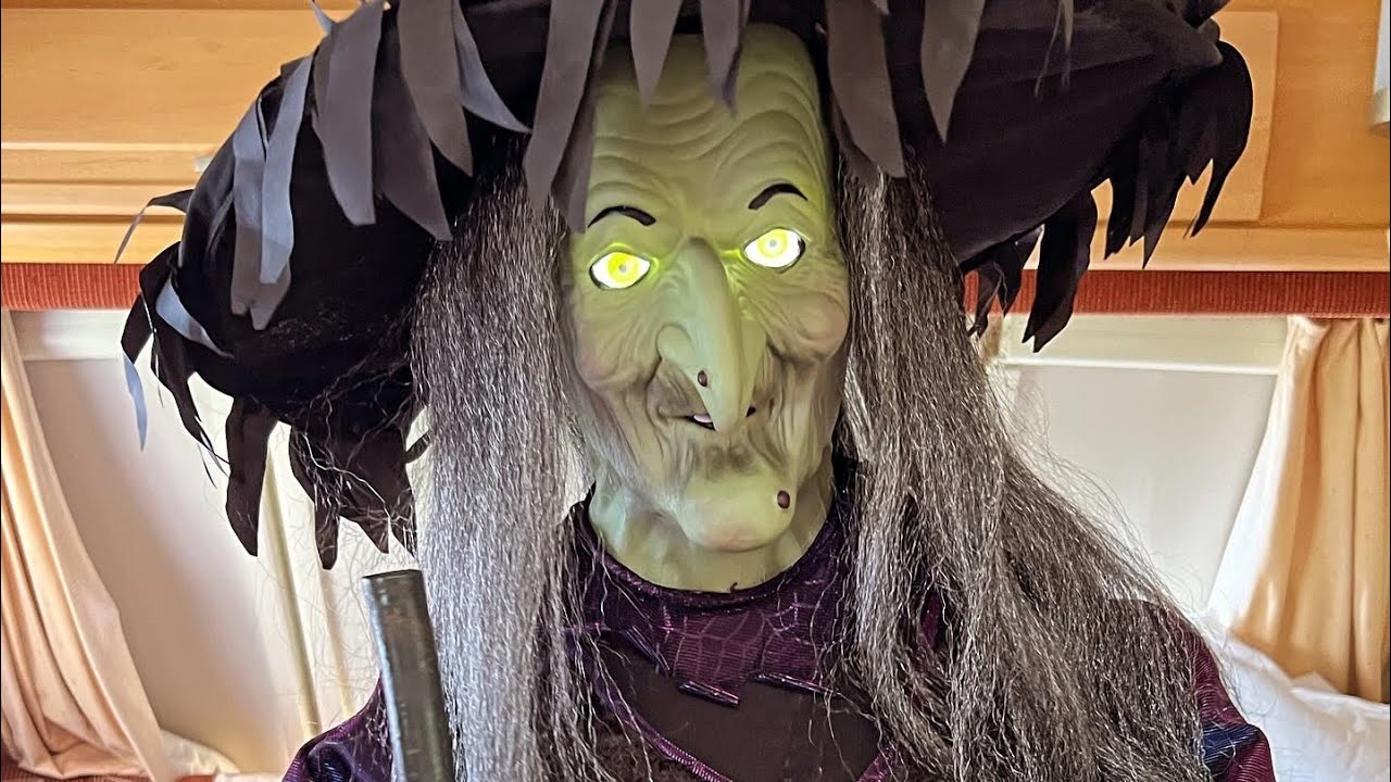 Gemmy Life Size Cauldron Witch Halloween Prop FULLY WORKING (Grandin ...